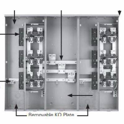 Siemens UNI-PAK WEP4511 18-Cutout Meter Stack, 125 A Self-Contained ...