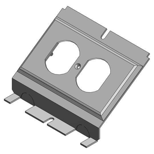 Steel City® 664-RP Recessed Service Device Plate, For Use With 664 SC ...