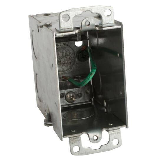 Steel City® CXP Gangable Switch Box With Knockout, Steel, 18 cu-in ...