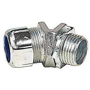 T&B® 5242 Non-Insulated Conduit Connector, 1/2 in Trade, 45 deg ...