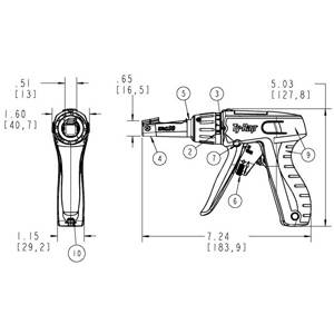 Ty-Rap® ERG50 Ergonomic Cable Tie Installation Tool, 7 in L x 1-5/8 in ...