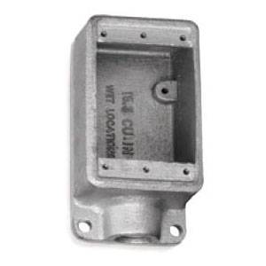 3/4" 1-Hub, 1-Gang, Thomas & Betts Corporation FD2-TB Cast Device Box, Deep
