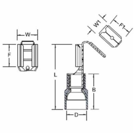 16 to 14 AWG, Thomas & Betts Corporation TV14-250PD-XV Piggyback ...