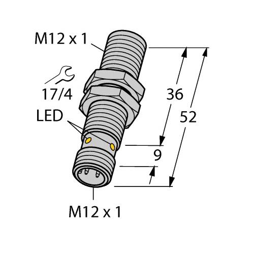Turck 1634804 Shielded Inductive Sensor With Extended Switching ...