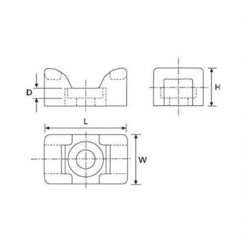Catamount® SMNY-001-0-D Heat Stabilized Saddle Support Base, 2-Way ...