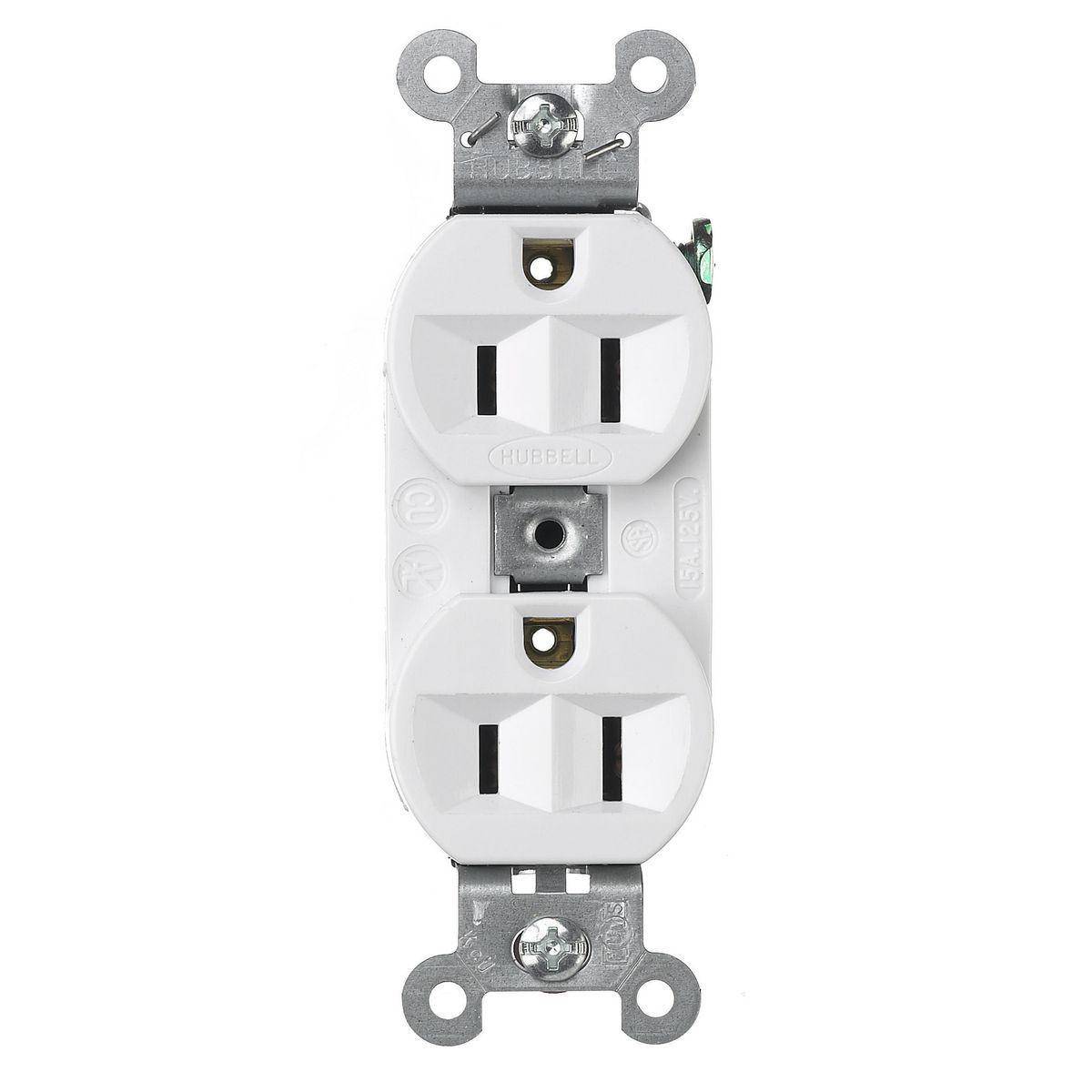 Wiring Device-Kellems Hubbell-PRO™ 5252AW 1-Phase Duplex Heavy Duty ...