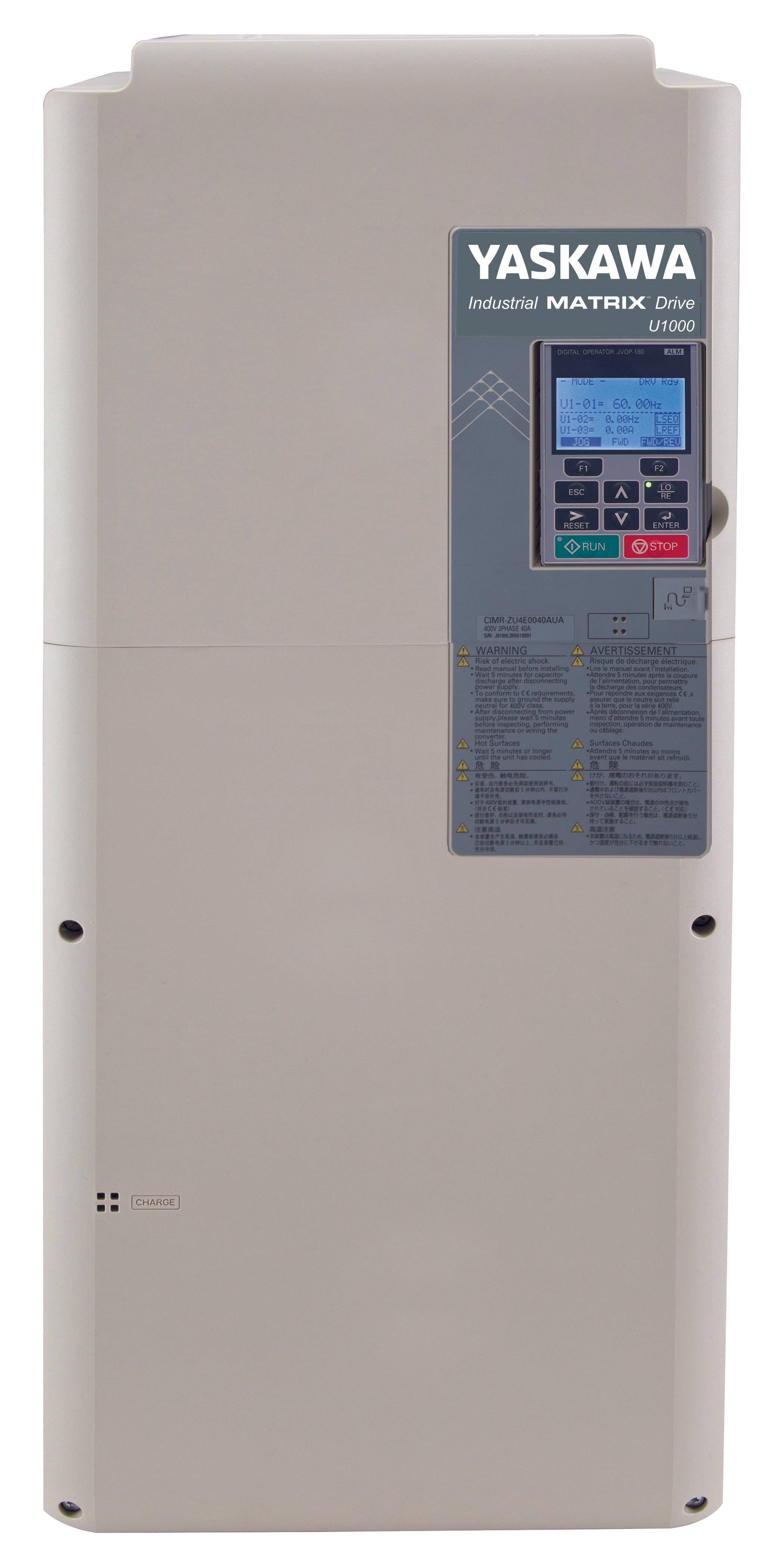 Yaskawa CIMR-UU4A0014AUA U1000 AC Drive, 480 VAC, 14 A, 10 hp, 9.84 in ...