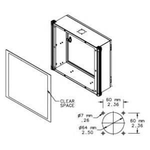 19.69 x 7.09 x 15.75, Hoffman CP405018 CONCEPT™ HMI Enclosure System ...